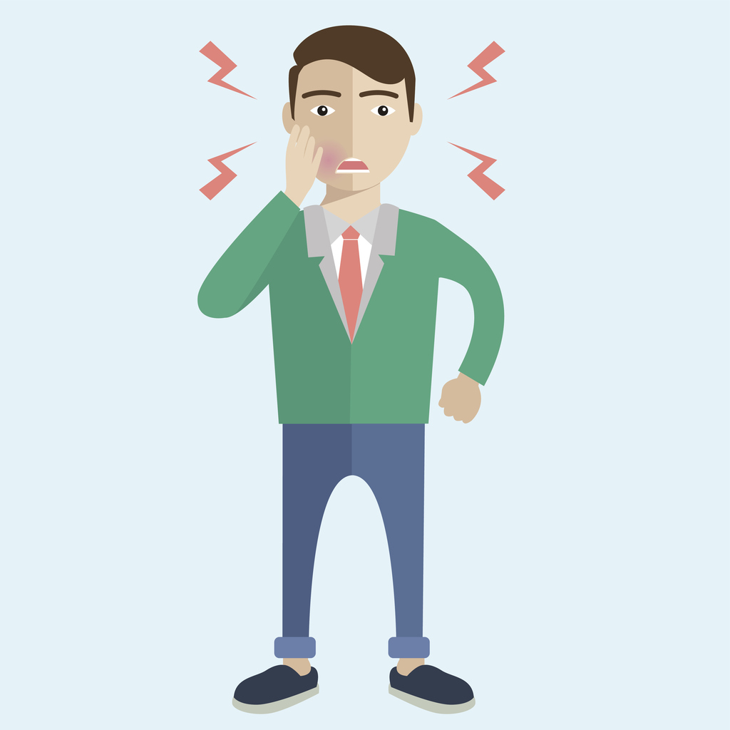 Man with Toothache vector flat cartoon illustration - Byars Dental Blog